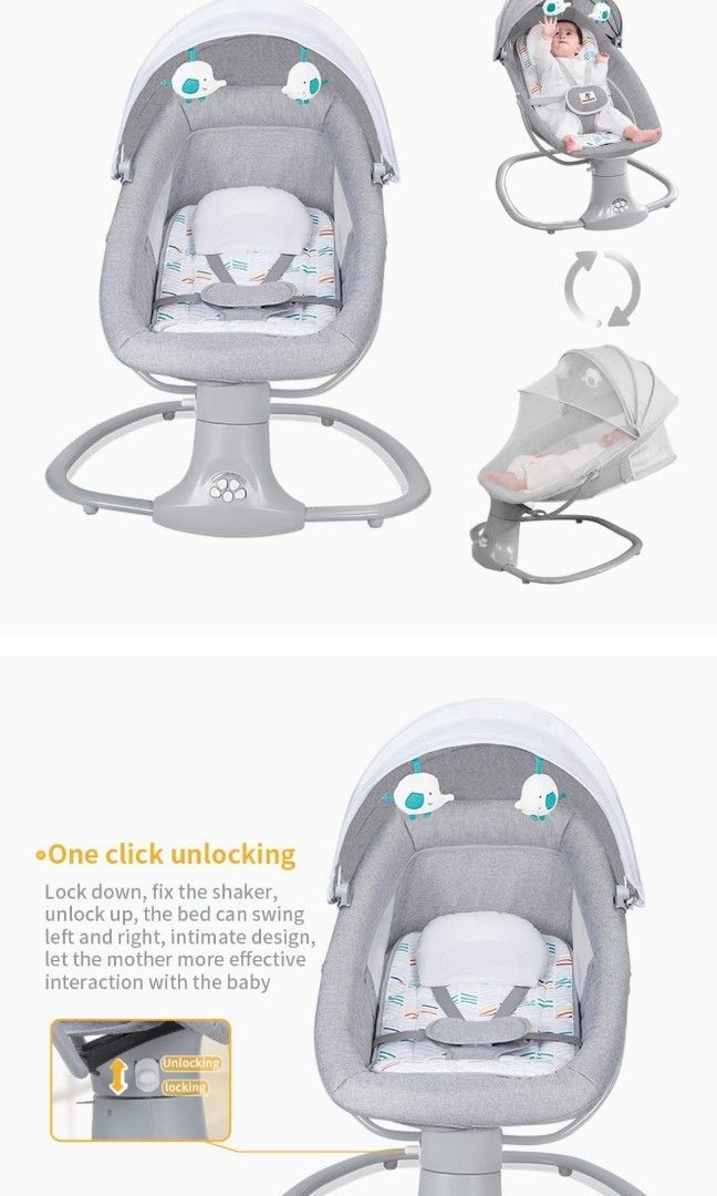 3 in 1 baby auto swing/rocker - bassinet - rocking chair, Babies & Kids ...