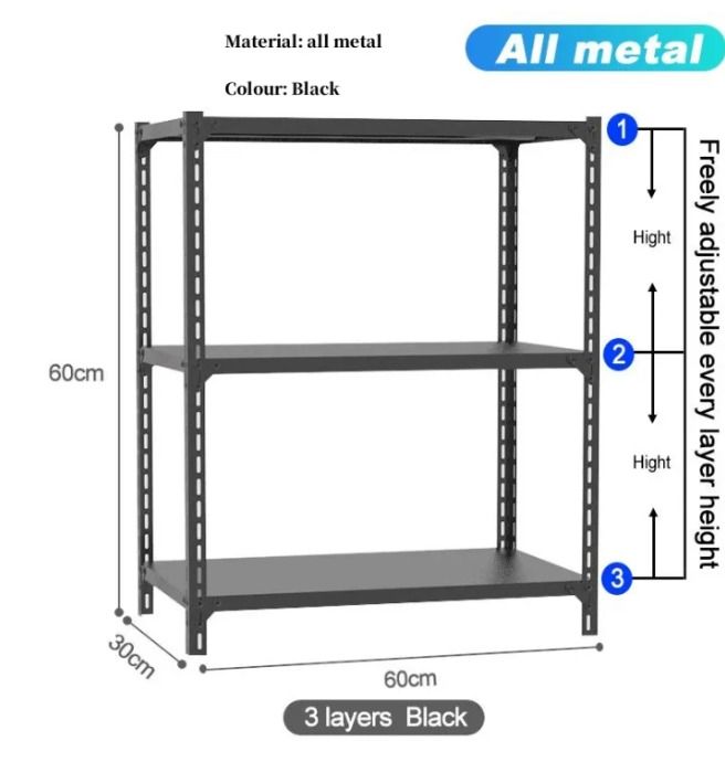 3 layer Storage Rack Storage Display Rack Home Storage Warehouse ...