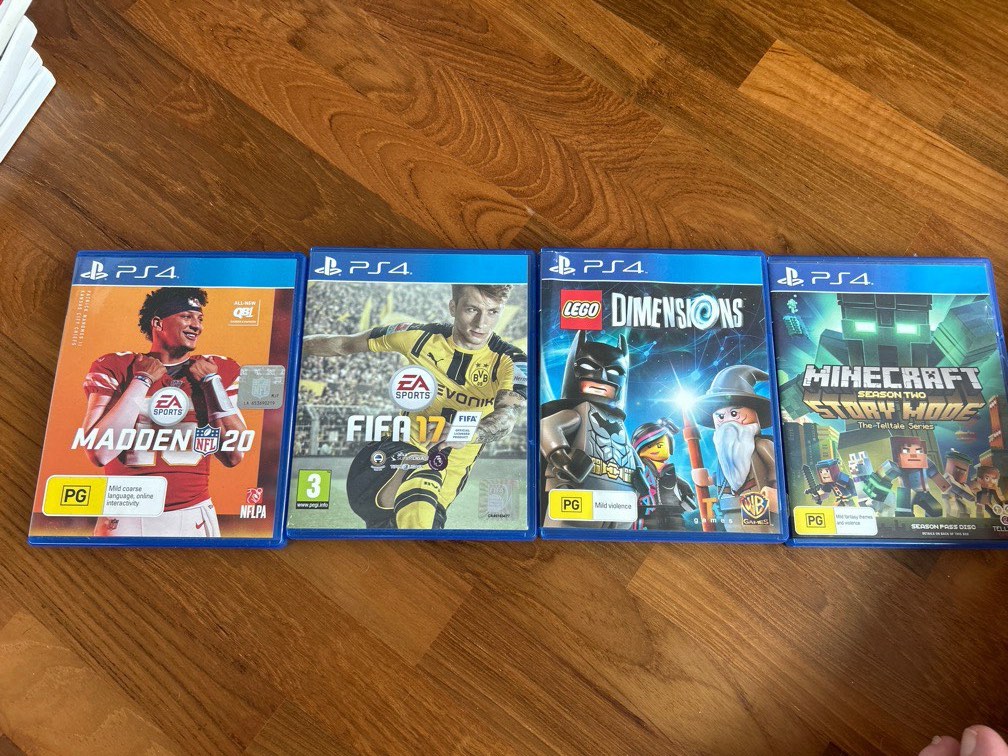 4 PS4 games - fifa17, madden20, minecraft, lego dimensions, Video ...