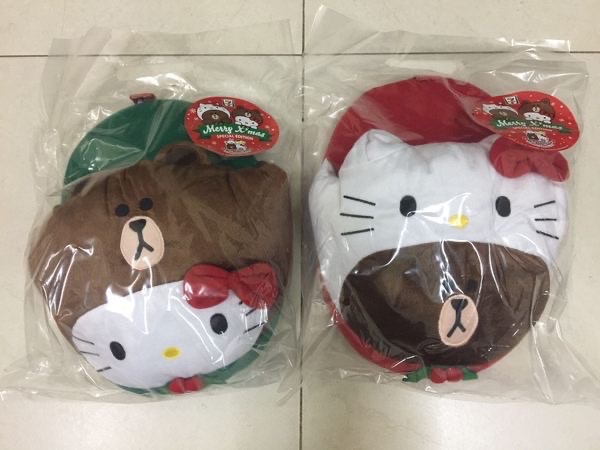 7-11 Christmas 聖誕節限定版 Xmas 大腳板 Sanrio hello Kitty x Line 熊大 暖腳 大箍臣 ...