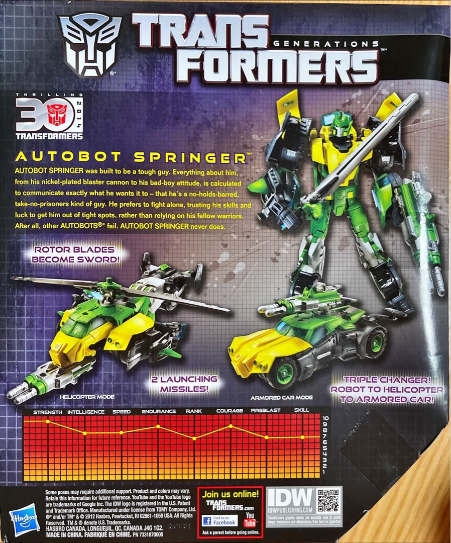 變形金剛 博派 彈簧 transformers generations autobot IDW springer triple changer ...