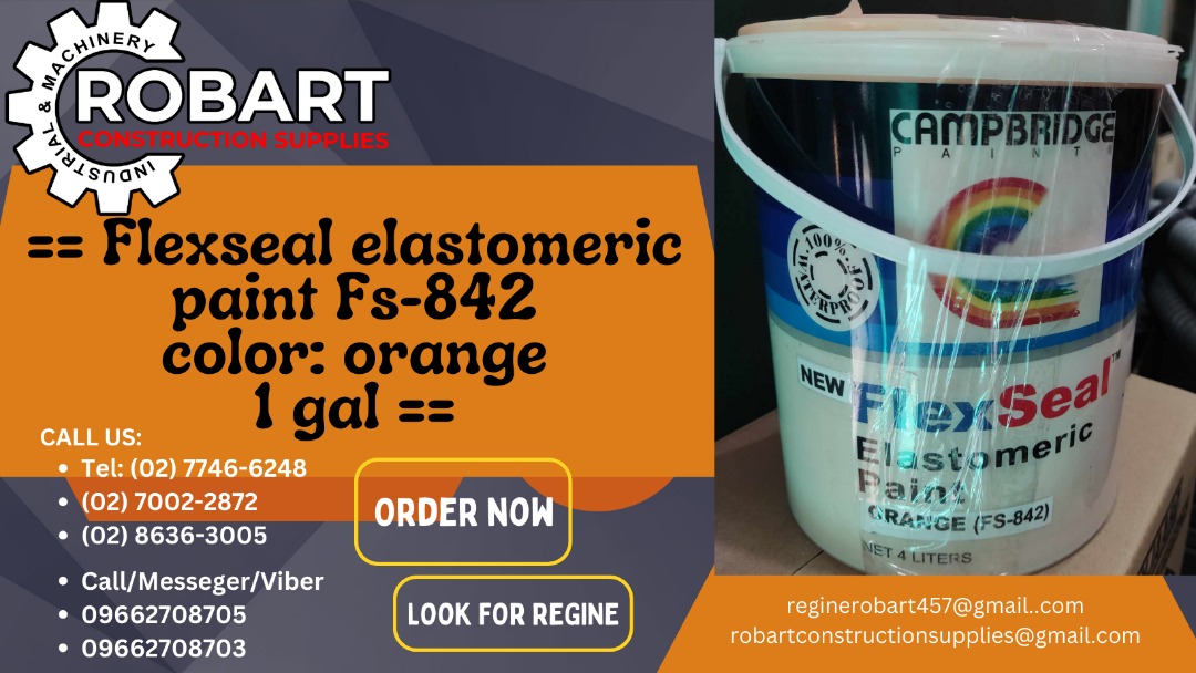== Flexseal elastomeric paint Fs-842 color: orange 1 gal ==, Commercial ...