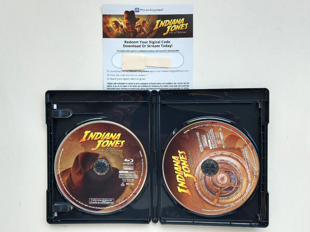 奪寶奇兵：命運輪盤 Indiana Jones and the Dial of Destiny 美版4K UHD + Blu-ray+ ...