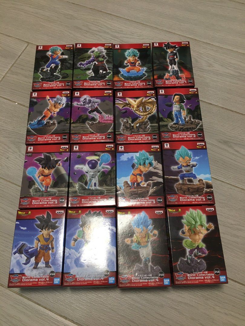 龍珠超 WCD 全套 vol.1-4 日版金證 dragonball 龍珠 悟空 比達 布洛尼 神龍, 興趣及遊戲, 玩具 & 遊戲類 - Carousell