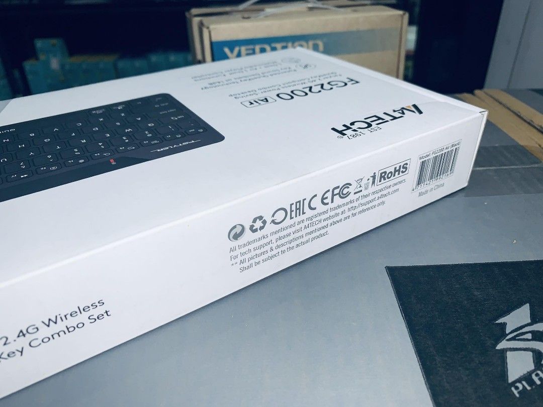 A4Tech FG2200 Air Fstyler 2.4G Wireless QuietKey Silent Compact ...