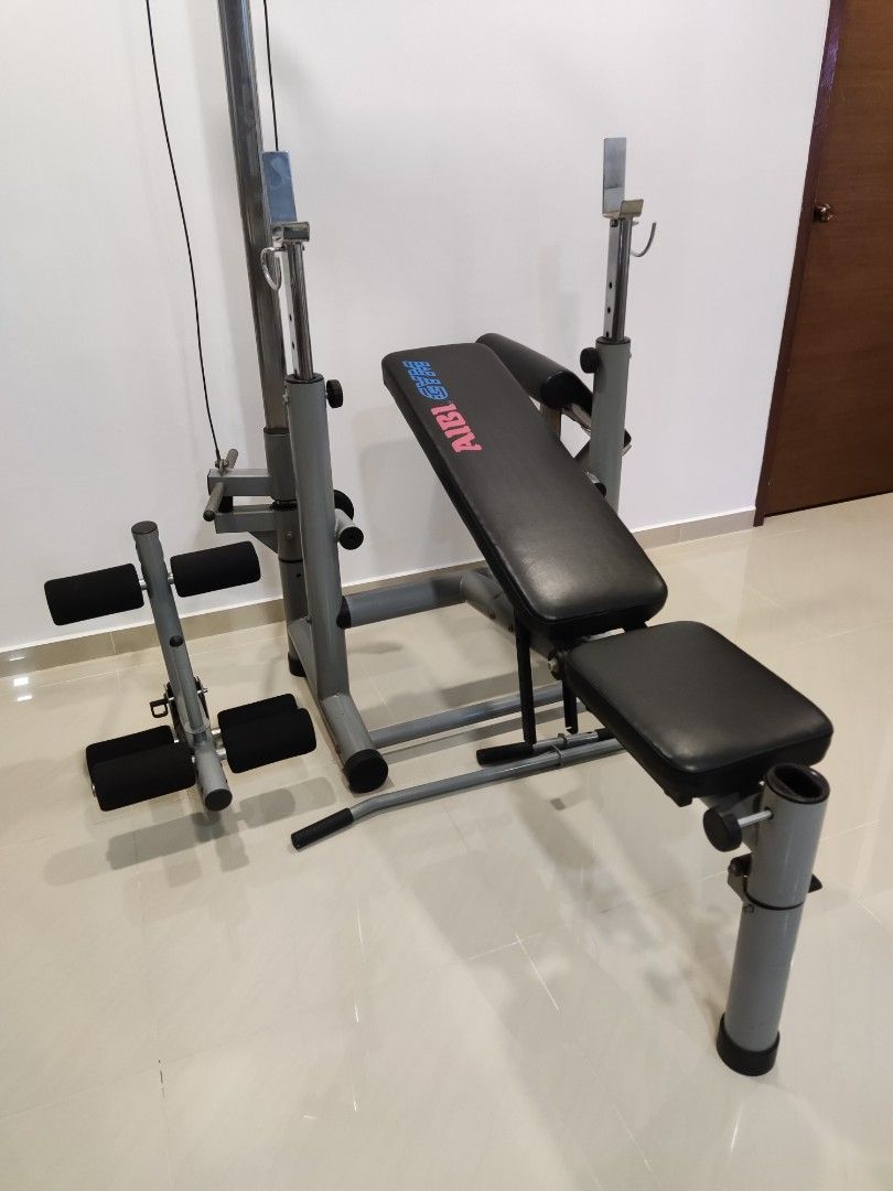 AIBI Home Gym Weight Lifting Bench with all Attachments for Full Body Workout, Sports Equipment ...