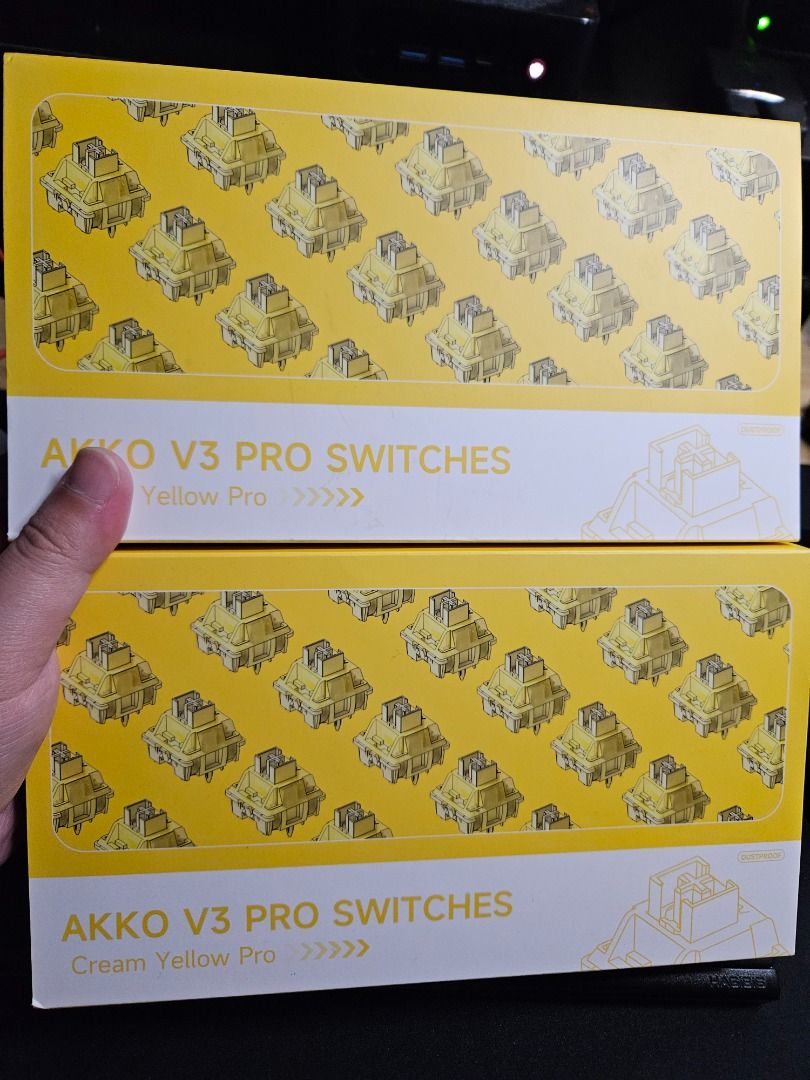 Akko Cream Yellow Pro V3 Hand Lubed Linear Switch 2 Sets 90pcs Gilmore ...