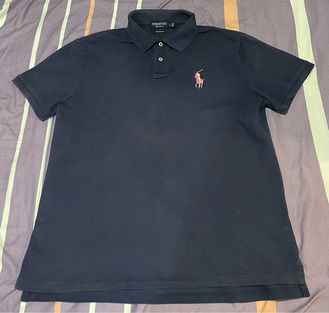 Authentic Polo Ralph Lauren Pink Pony Custom Slim Fit Polo Shirt, Men's Fashion, Tops & Sets ...