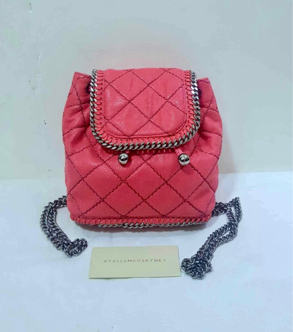 Authentic STELLA MCCaRTNEY Shaggy Deer Quilted Mini Falabella Backpack ...