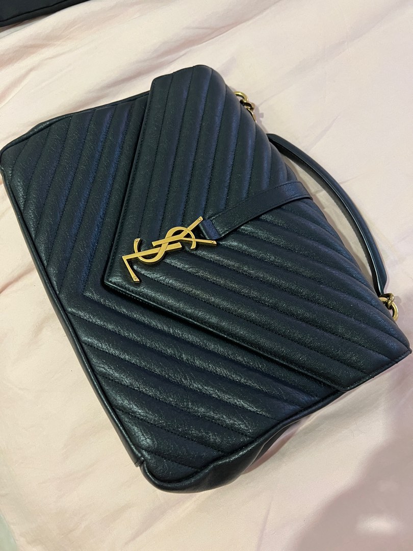 Authentic YSL College Large Gold Hardware Full set with receipt, Luxury ...