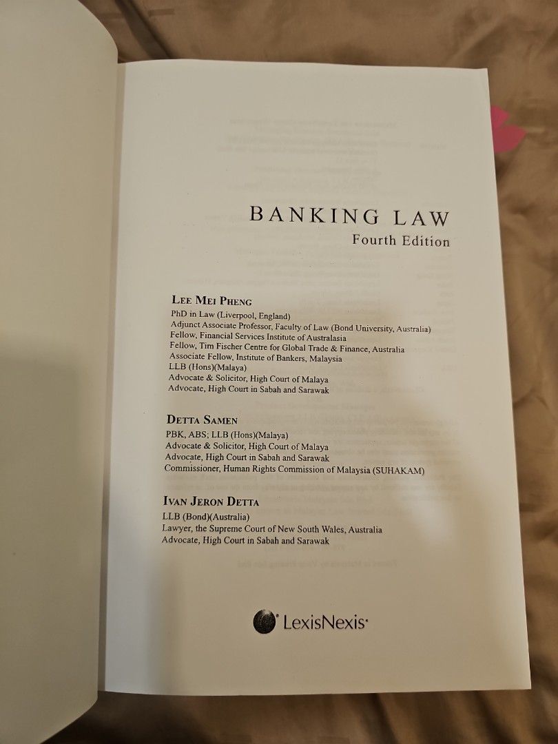 Banking Law (Lee Mei Pheng, Detta Samen & Ivan Jeron Detta) law ...