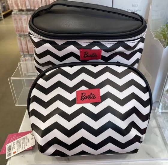 Barbie x Miniso Make up pouch and vanity bag, Women's Fashion, Bags ...