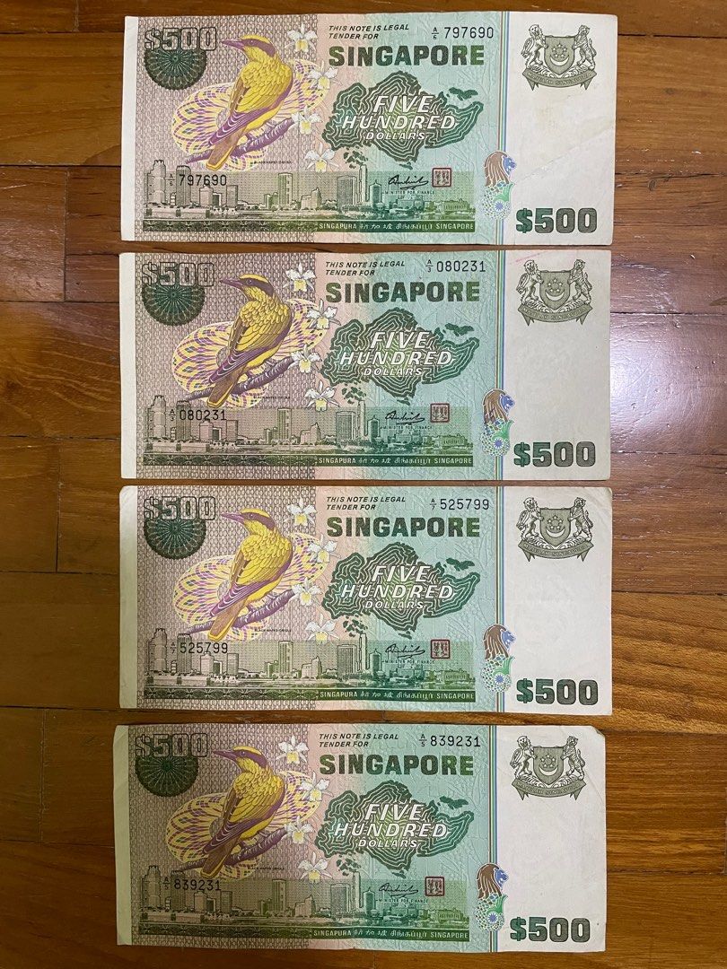 Bird Series Singapore $500 notes, Hobbies & Toys, Memorabilia ...