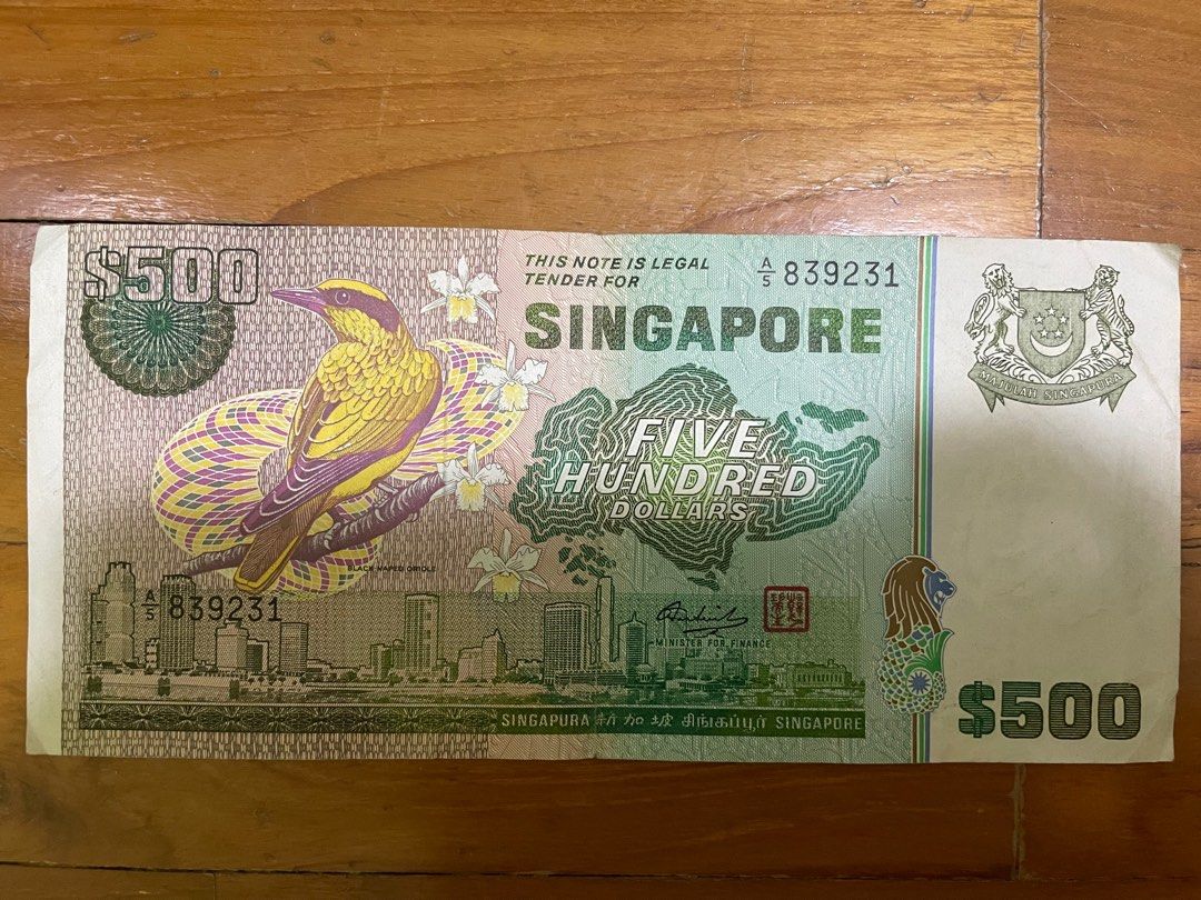 Bird Series Singapore $500 notes, Hobbies & Toys, Memorabilia ...