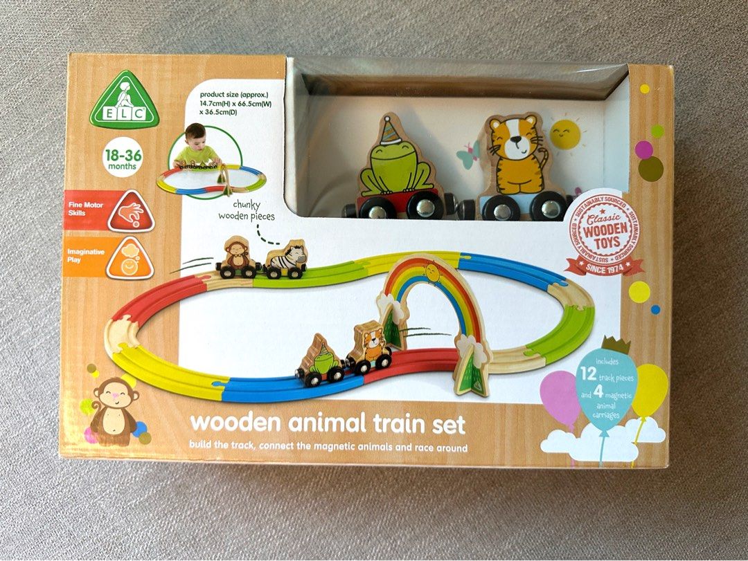 [BNIB] ELC Wooden Animal Train Set, Hobbies & Toys, Toys & Games on ...