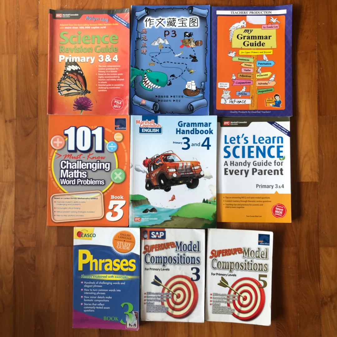 Brand new unused primary 3 P3 English Math Chinese Science assessment ...