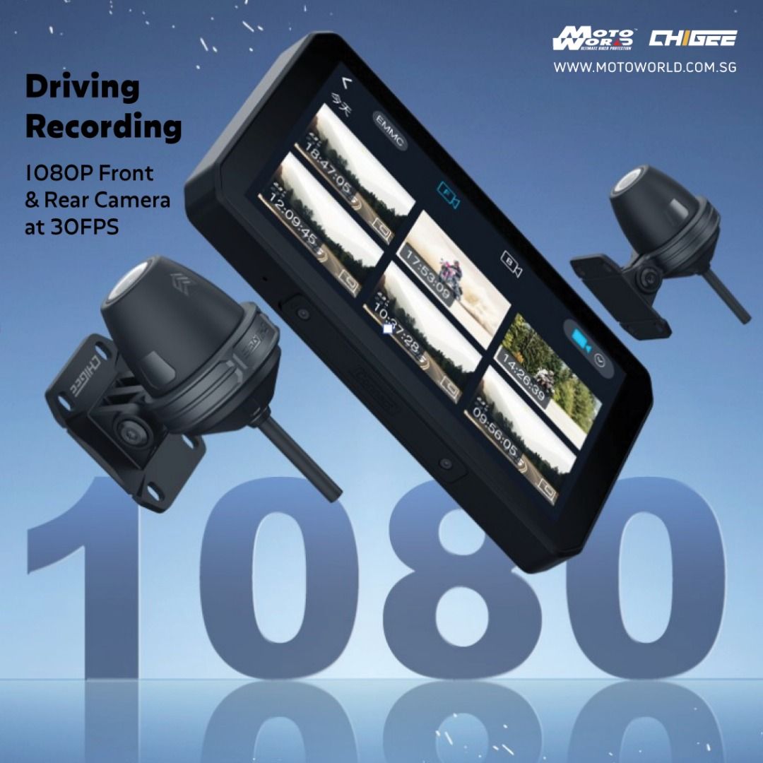 Chigee AIO-5 Lite Motorcycle Headunit Smart Display Navigation / Dash ...