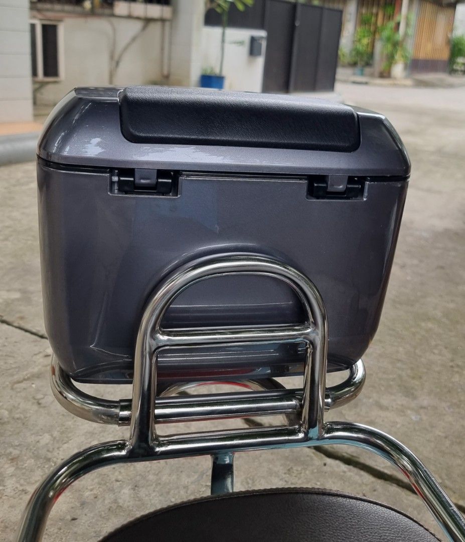 Classic Motorcycle Top Box storage Waterproof hard plastic - Gray with ...