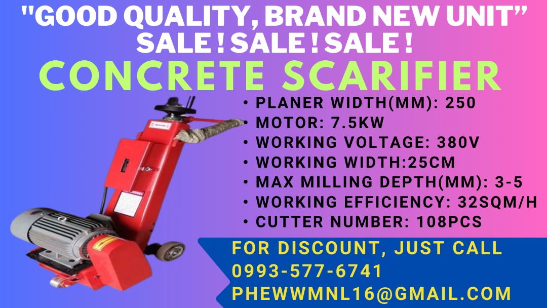 CONCRETE SCARIFIER, Commercial & Industrial, Construction Tools ...