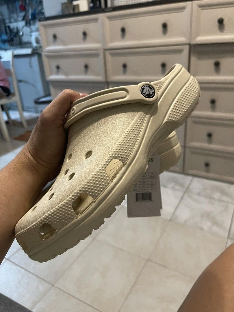 crocs bone, Men's Fashion, Footwear, Slippers & Slides on Carousell
