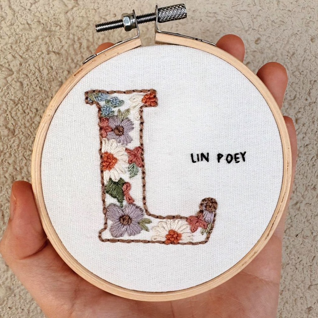 [CUSTOMISABLE] Embroidery Letter Hoops, Hobbies & Toys, Stationery ...