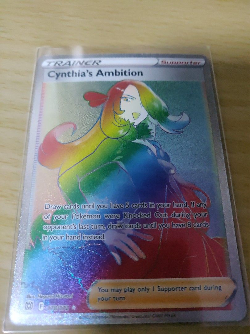 Cynthia Rainbow Waifu Card from Brilliant Stars Pokemon TCG #178/172 ...