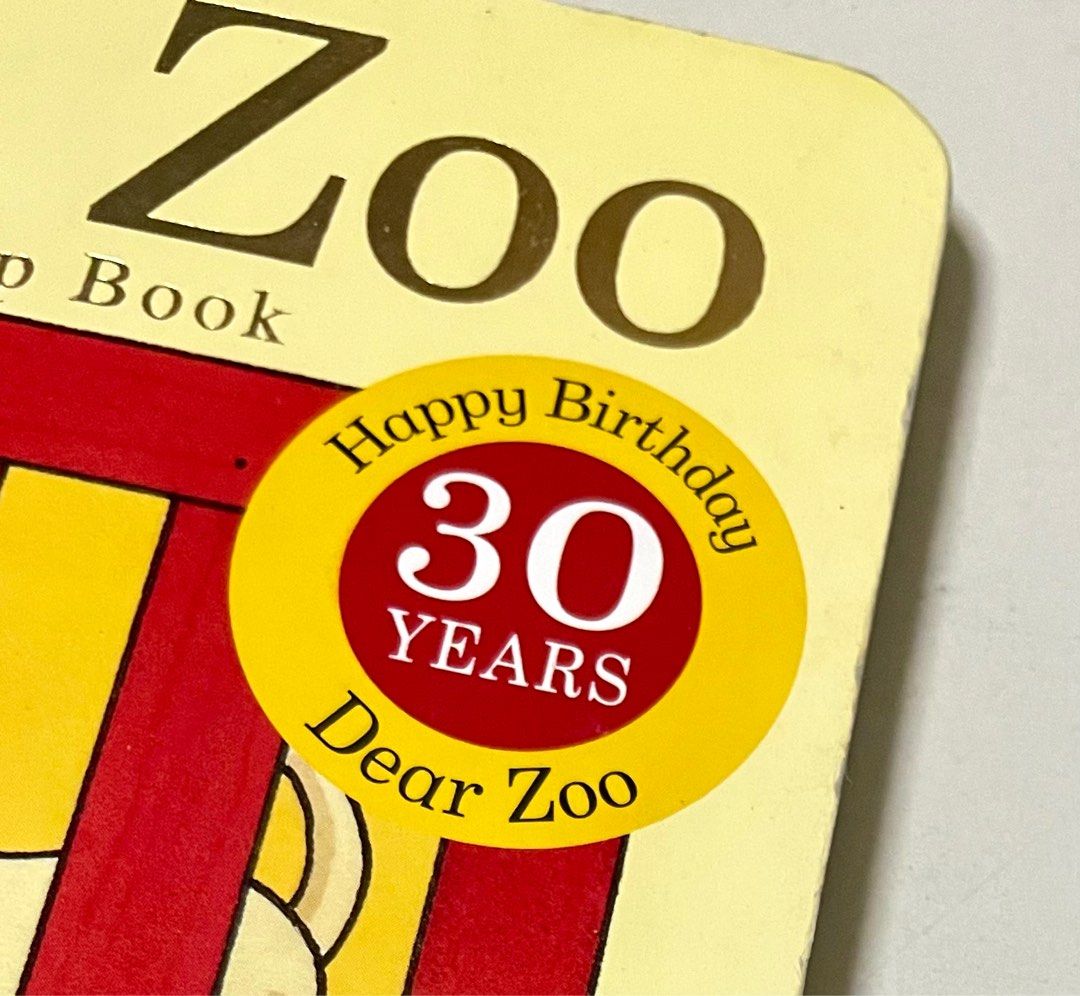 DEAR ZOO by Rod Campbell with Dear Zoo 30 Years Happy Birthday sticker ...