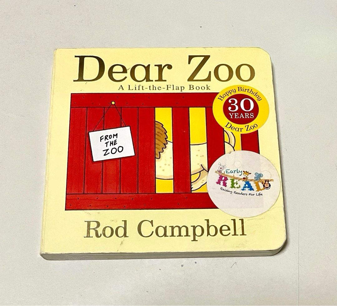 DEAR ZOO by Rod Campbell with Dear Zoo 30 Years Happy Birthday sticker ...