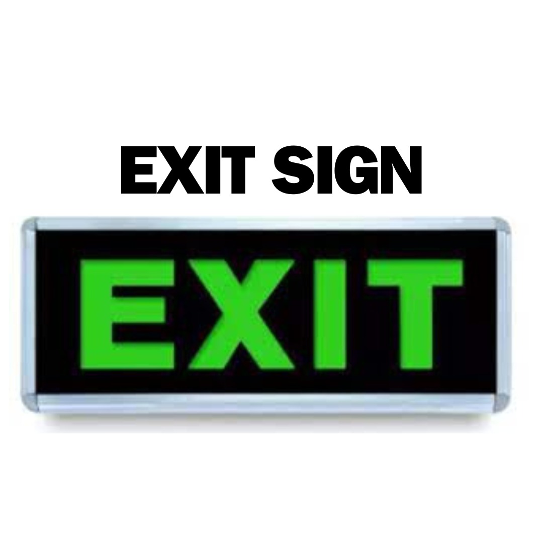 Exit Sign, Door exit signage, Commercial & Industrial, Construction ...