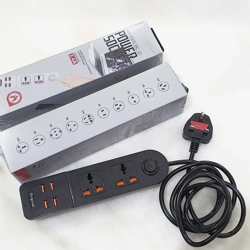 Fast charging anti-static power socket (4 USB + 2 universal sockets ...