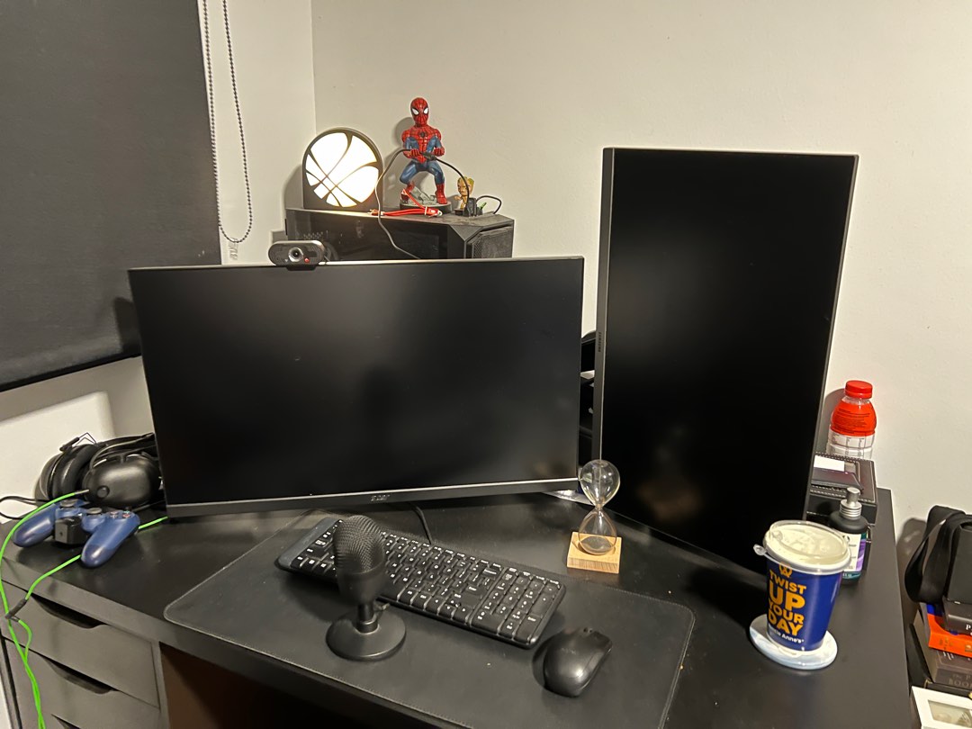 Full PC set up (free delivery) - 2x monitor + PC + monitor arm ...