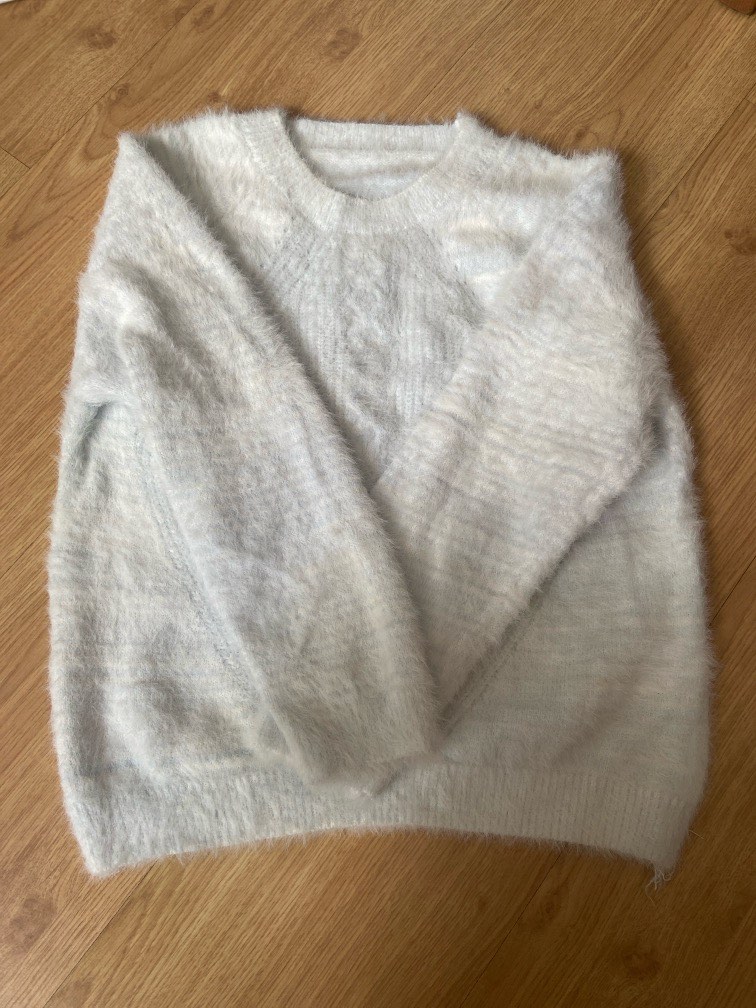 Furry sweater, Women's Fashion, Coats, Jackets and Outerwear on Carousell