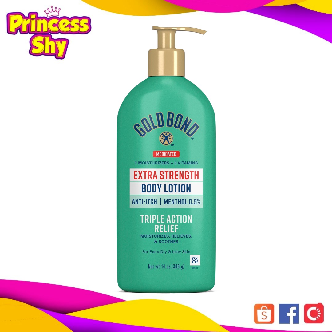 Gold Bond Medicated Extra Strength Body Lotion Anti-Itch Menthol Triple ...