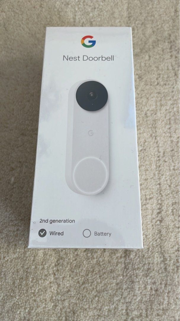 Google Nest Doorbell Wired 2nd Gen Snow, Furniture & Home Living ...