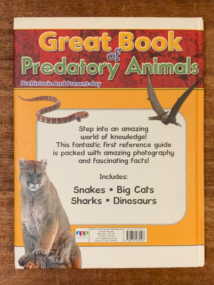 Great Book Predatory Animals Prehistoric And Present-day Dinosaurs ...