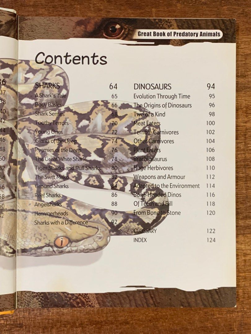 Great Book Predatory Animals Prehistoric And Present-day Dinosaurs ...