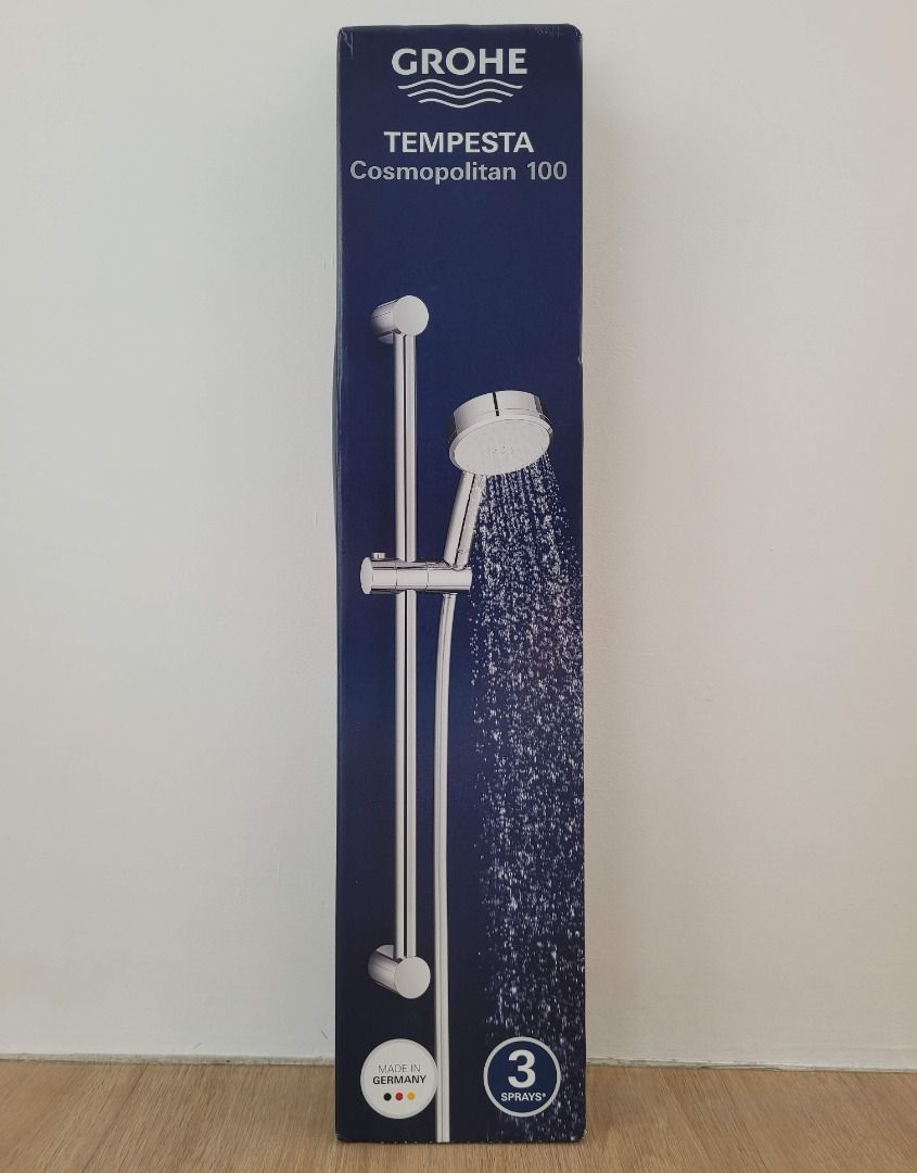 Grohe Shower Set with 3 Spray Mode Shower Head, Shower Rail and Hose ...