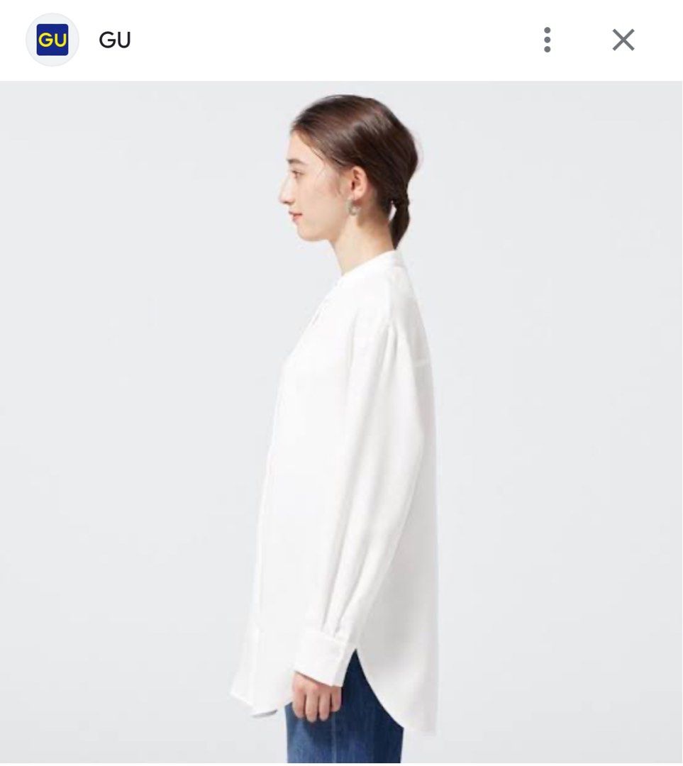 GU by Uniqlo oversized shirt, Women's Fashion, Tops, Blouses on Carousell