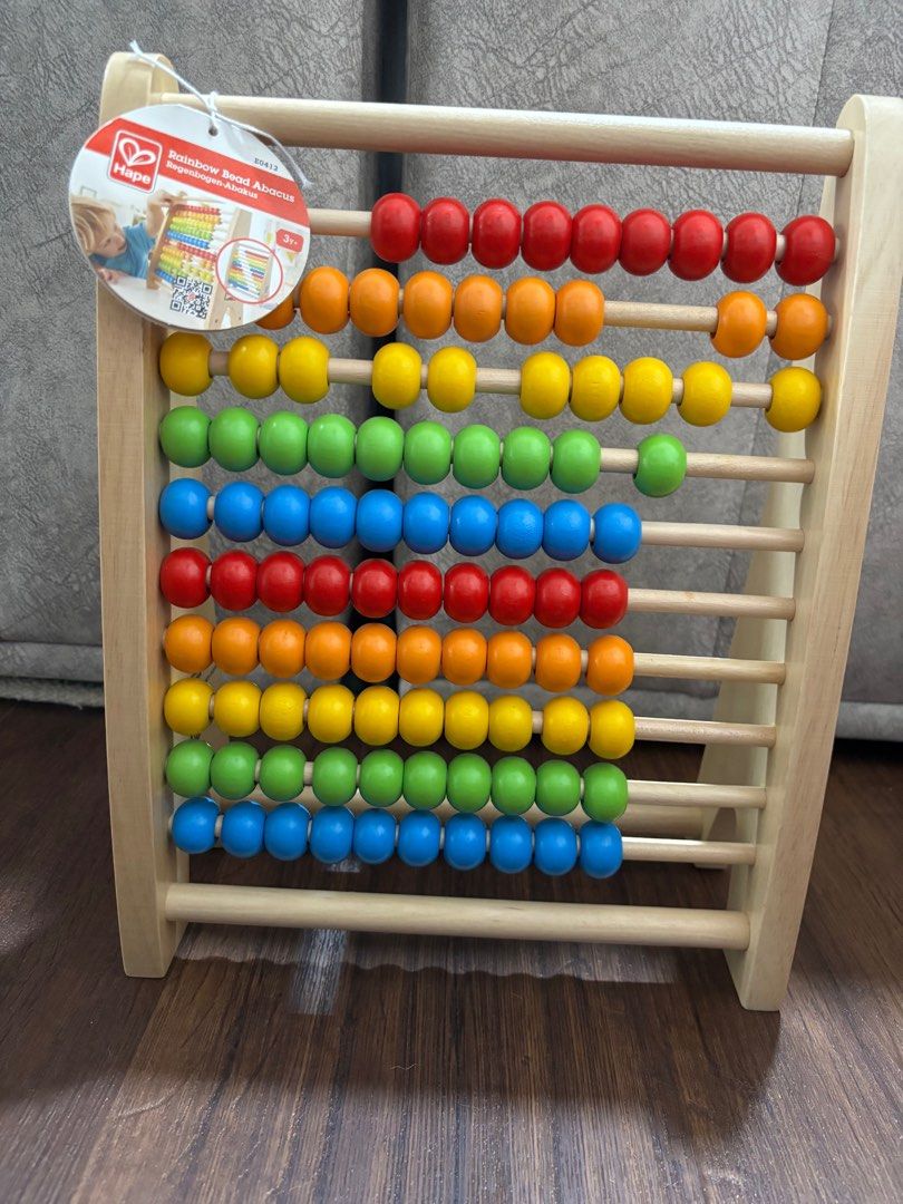 HAPE Rainbow Bead Abacus, Babies & Kids, Infant Playtime on Carousell
