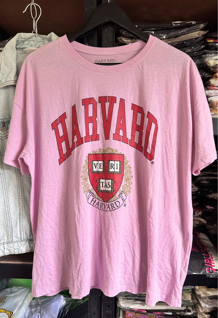 HARVARD Shirt in Pink, Women's Fashion, Tops, Shirts on Carousell