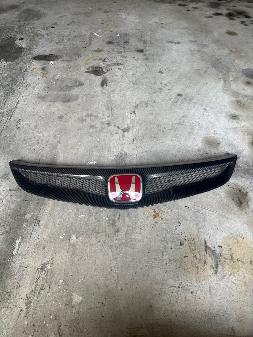 Honda civic fd / fd2r type r carbon fiber front grille, Car Accessories ...