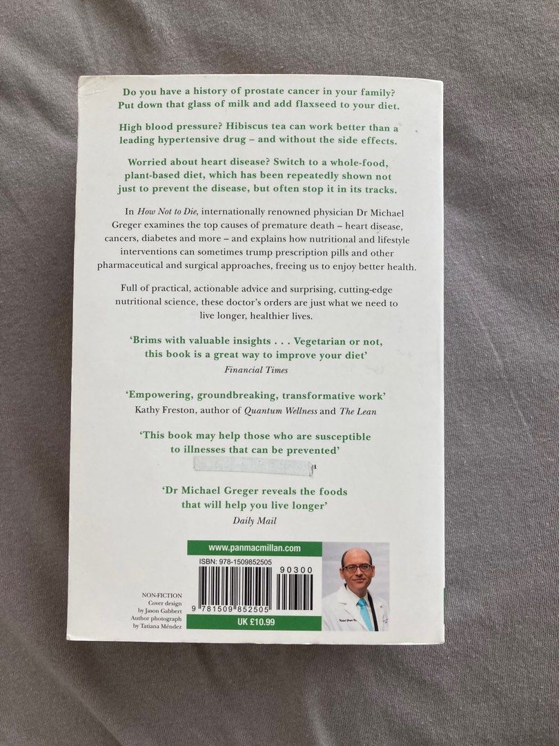 How Not To Die - Michael Greger , MD, Hobbies & Toys, Books & Magazines ...