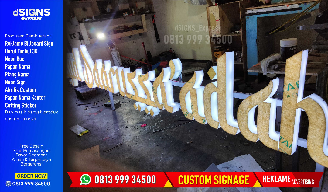 Huruf Timbul Neon Box Masjid dan Musholla, Desain & Kerajinan Tangan ...