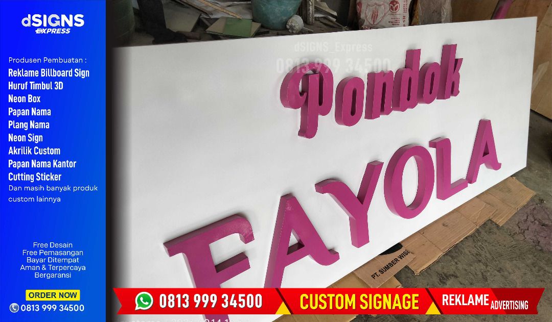 Huruf Timbul Plat Galvanis Finishing Spray Cat Duco, Desain & Kerajinan ...