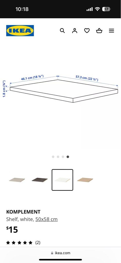IKEA pax komplement wardrobe 50cm shelves and shoe rack, Furniture ...