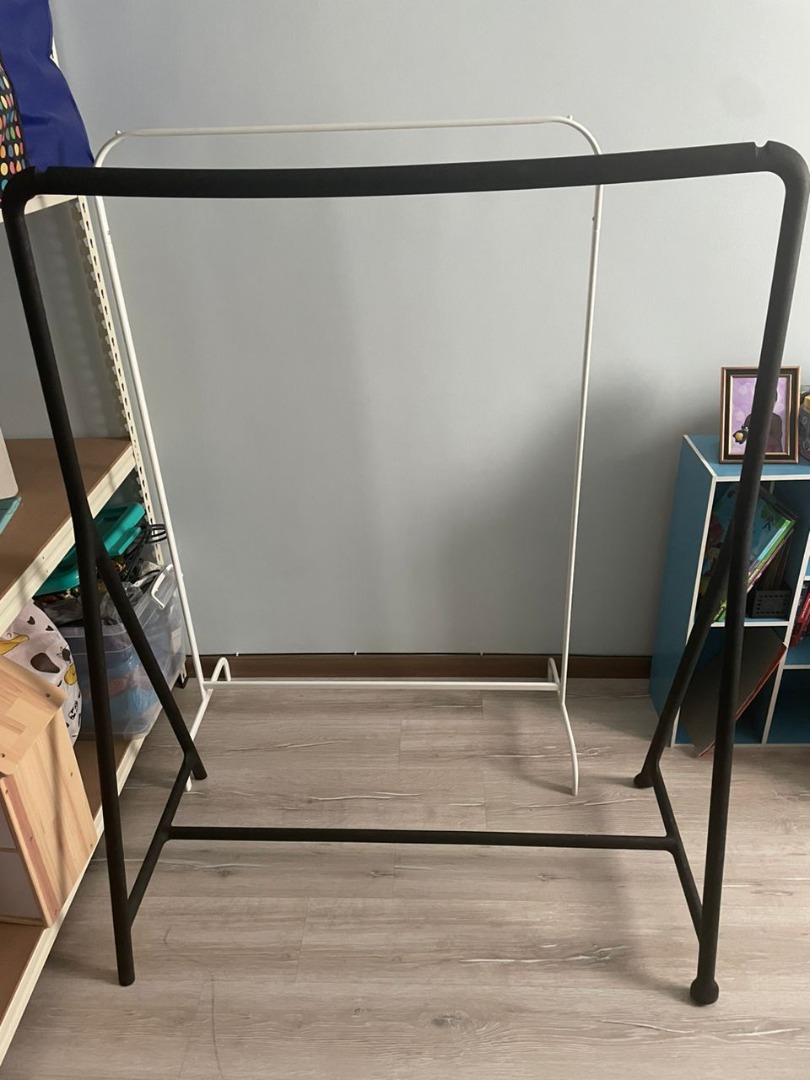IKEA TURBO Clothes rack, in/outdoor/black, 117x59 cm, Furniture & Home ...