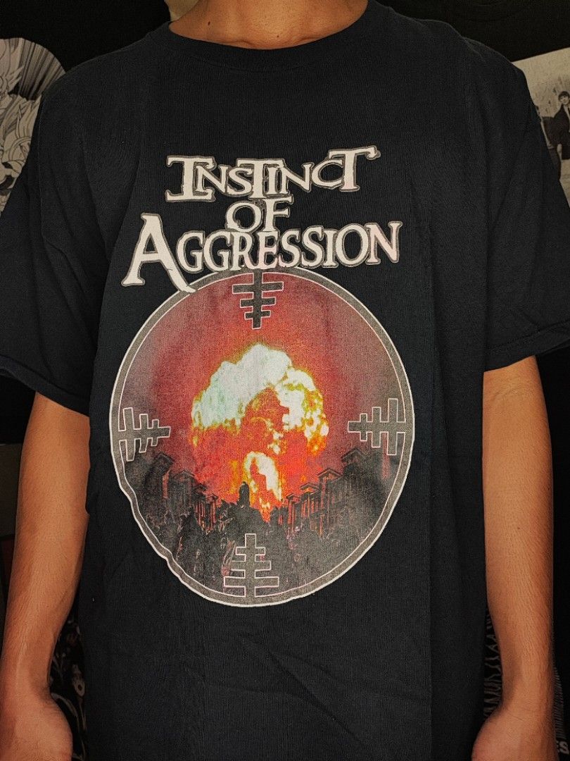 INSTINCT OF AGGRESSION BAND SHIRT, Men's Fashion, Tops & Sets, Tshirts ...