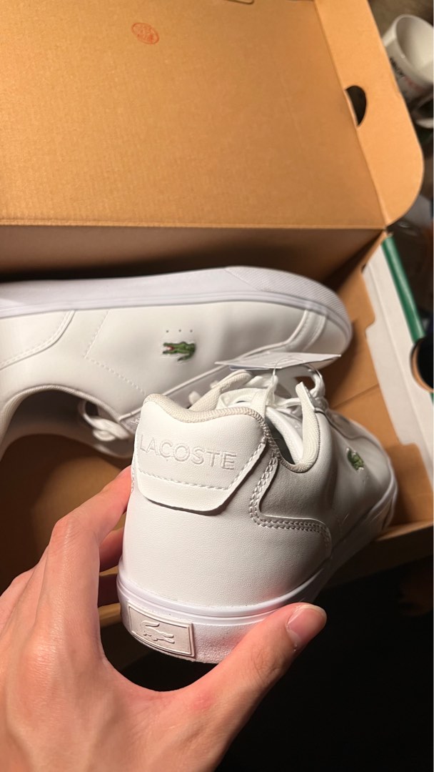 Lacoste pure white trainers, Men's Fashion, Footwear, Sneakers on Carousell