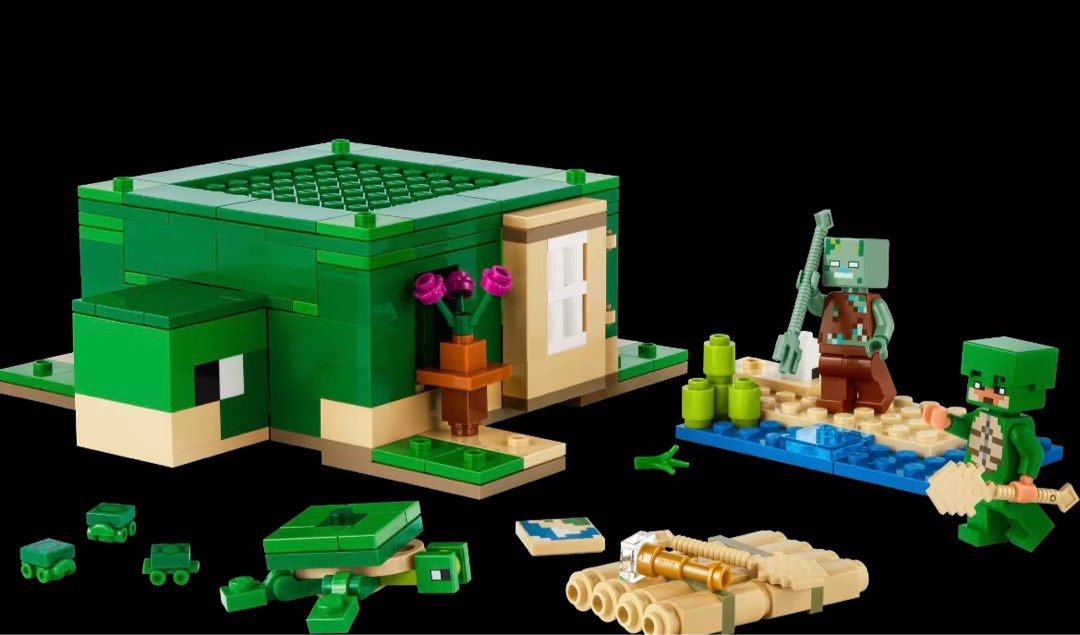 LEGO Minecraft 21254 The Turtle Beach House, Hobbies & Toys, Toys ...
