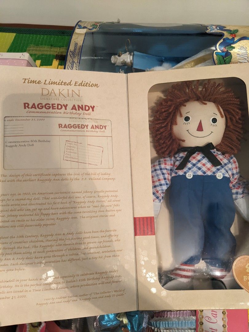 SUPER RARE Limited Edition Dakin Signature Collection Raggedy Andy 80th ...